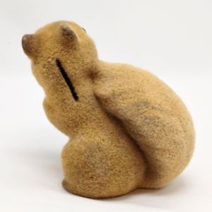 Vintage | Accents | Vintage Fuzzy Ceramic Squirrel Bank | Poshmark
